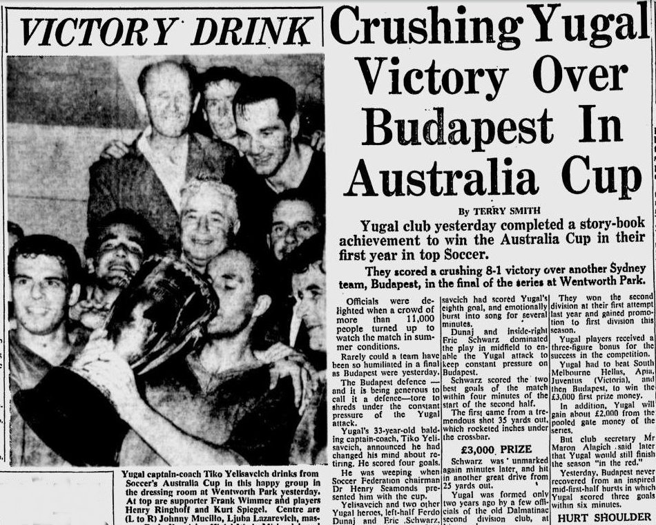Australia Cup 1962 - Results