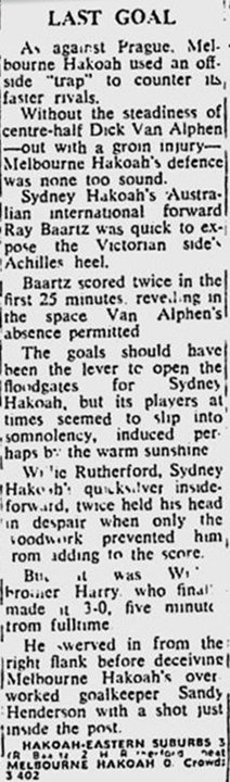 Australia Cup 1968 - Results